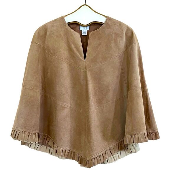 LOFT | Jackets & Coats | Anntaylor Loft Leather Suede Poncho | Poshmark